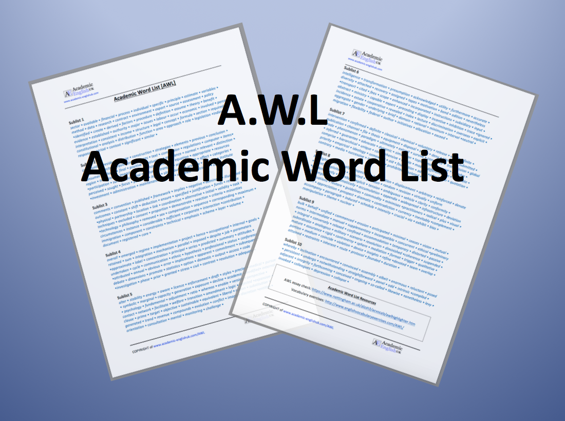 Academic Word List AWL AWL Lessons AWL Worksheets academic-word-list-awl-awl-lessons-awl-worksheets