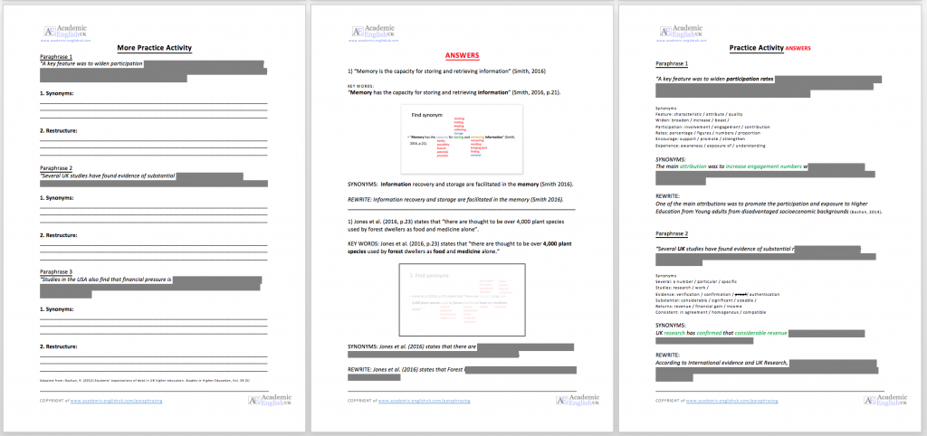 Academic Paraphrasing